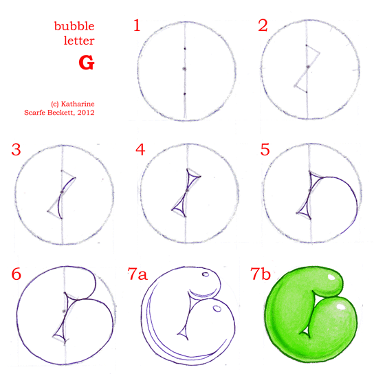 How To Write A Bubble Letter Alphabet