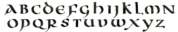 Calligraphy alphabets – a selection of the main types