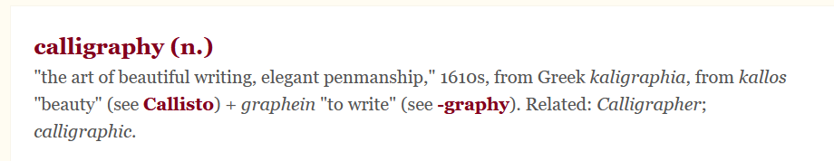 History of Calligraphy