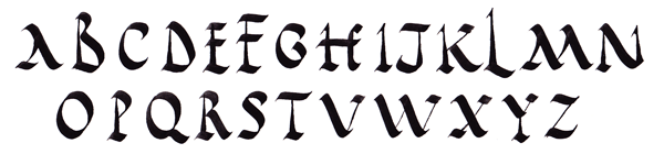 Calligraphy alphabets – a selection of the main types